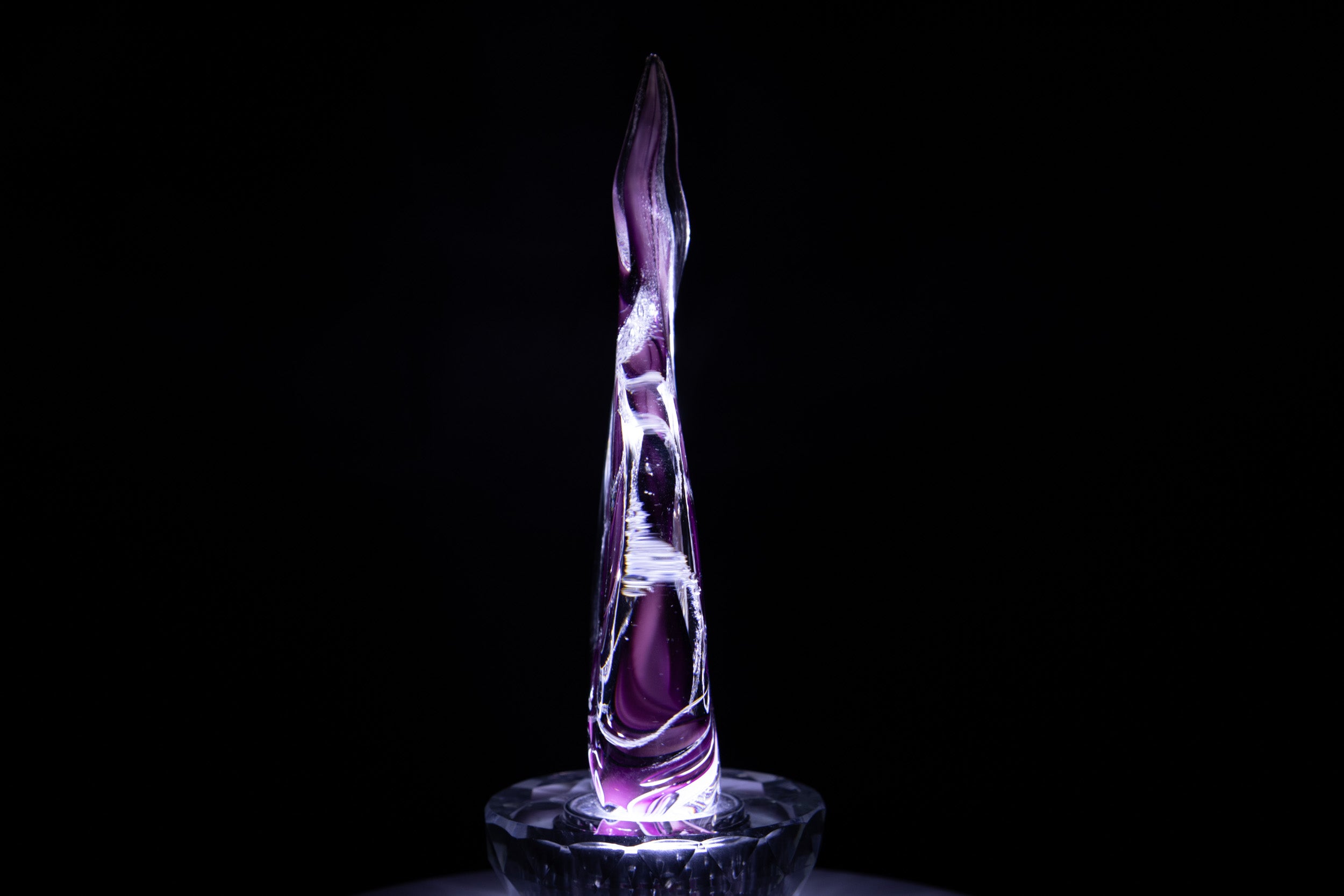 Home / Illuminated Memorial Glass Flame with Cremation Ashes