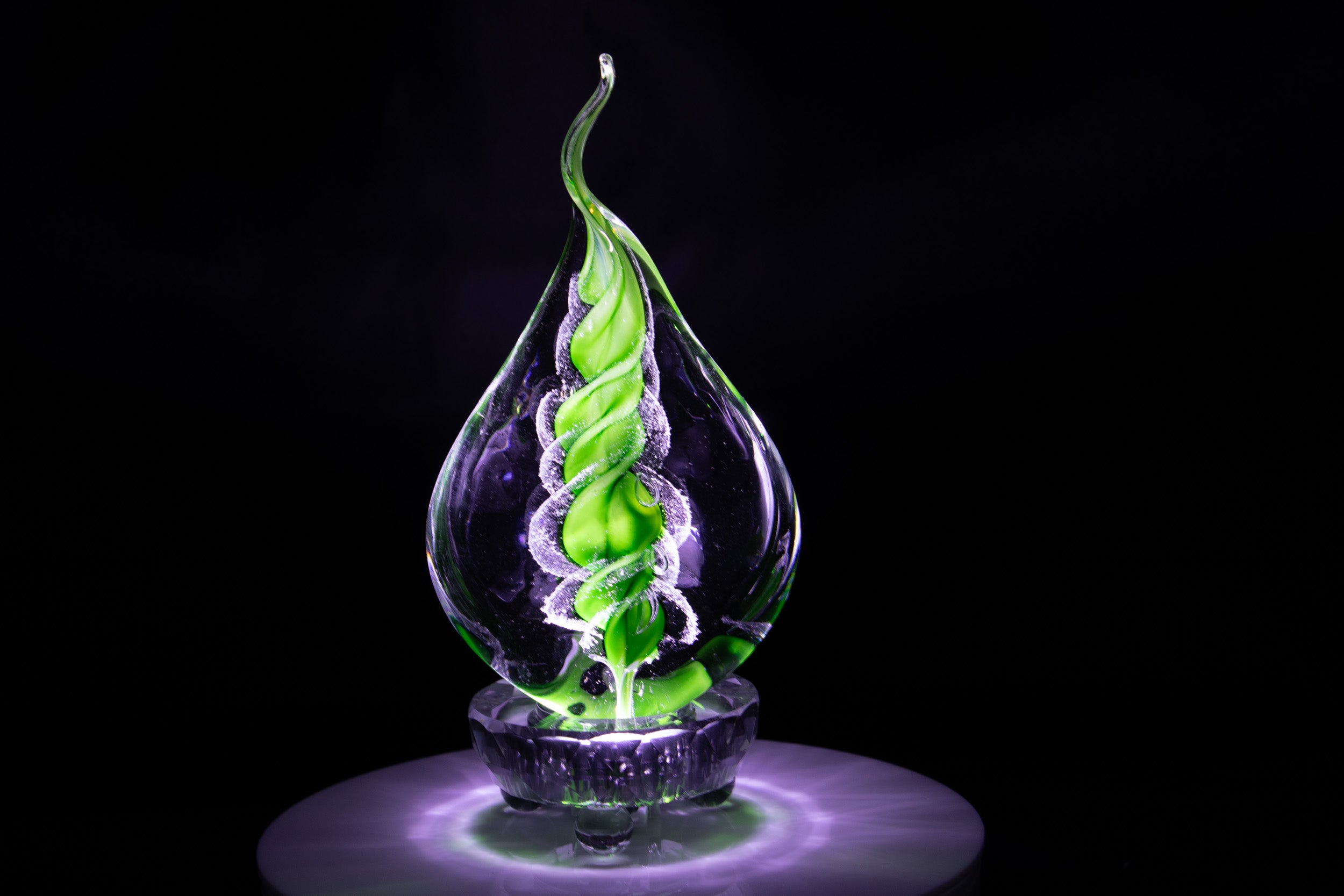 Home / Illuminated Memorial Glass Flame with Cremation Ashes