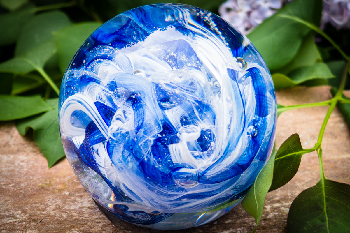 Home / Cotton Candy Orb with Ash in Glass