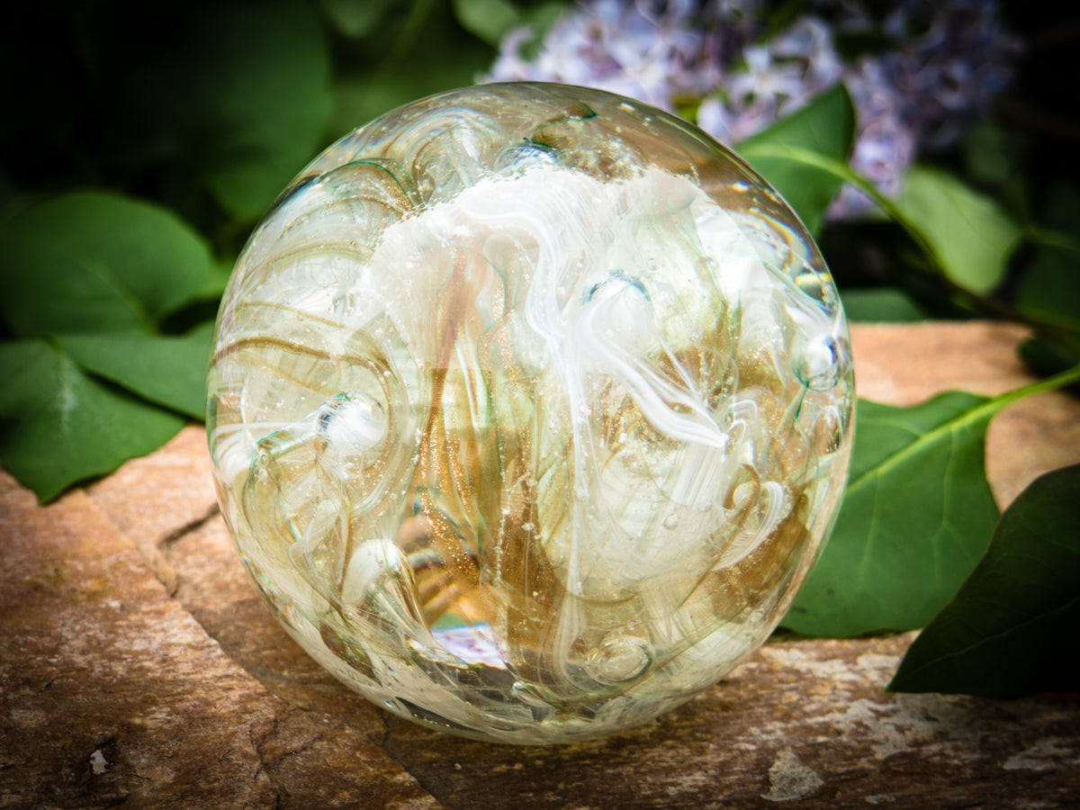 Home / Cotton Candy Orb with Ash in Glass