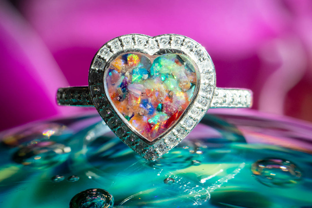Home / Bedazzled Heart Cremation Ring